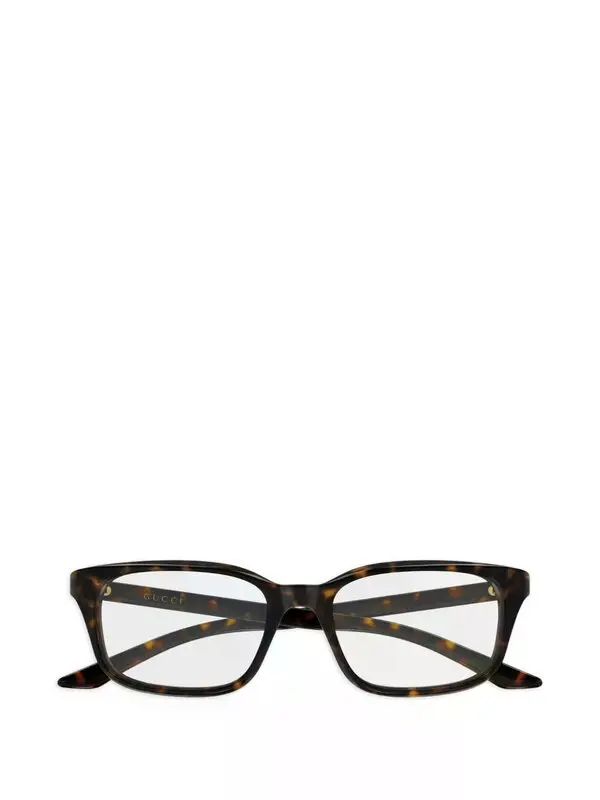 Gucci Logo-detail Glasses - Brown