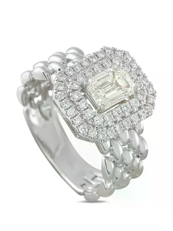 LB EXCLUSIVE 18k White Gold Diamond Ring - Silver