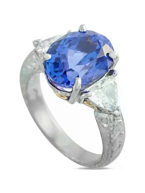 LB EXCLUSIVE 18k Yellow Gold Diamond And Tanzanite Ring