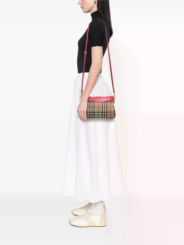 Burberry Haymarket Check Nylon Peyton Crossbody Bag
