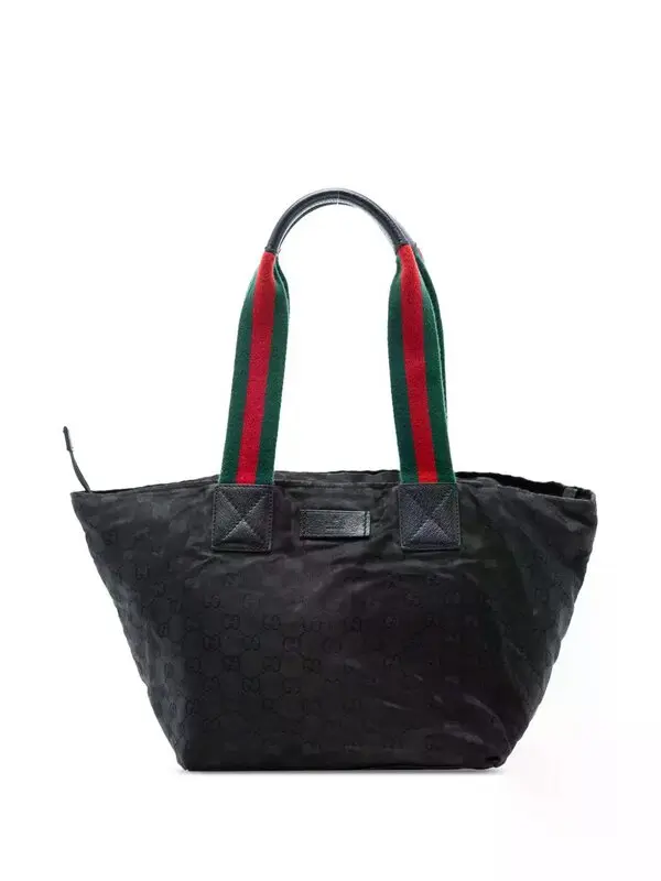 Gucci 2000-2015 Gg Canvas Web Tote Bag