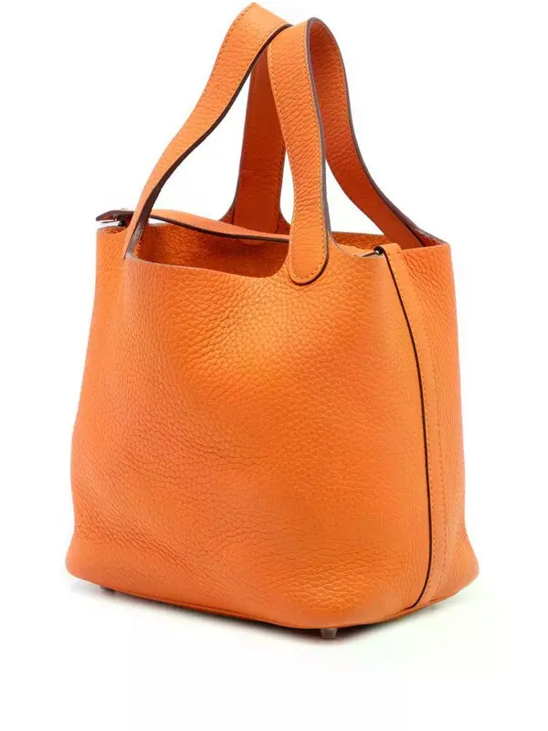 Hermès Clemence Picotin Lock 18 Handbag - Orange