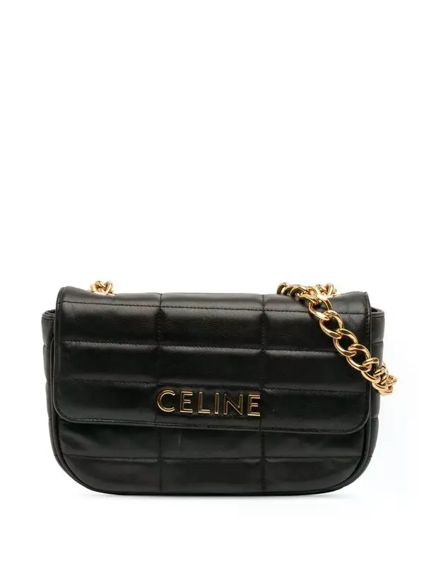 Celine Quilted Goatskin Chain Shoulder Bag