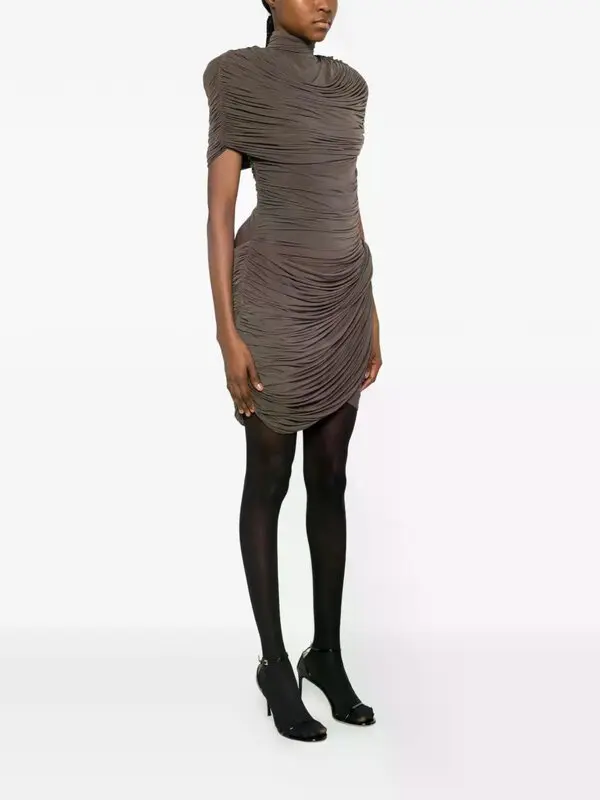 Magda Butrym High-neck Draped Mini Dress