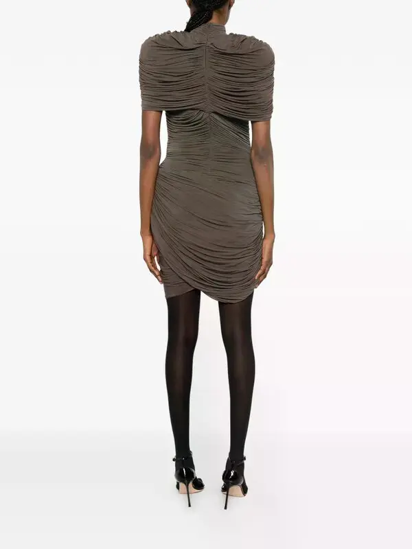 Magda Butrym High-neck Draped Mini Dress