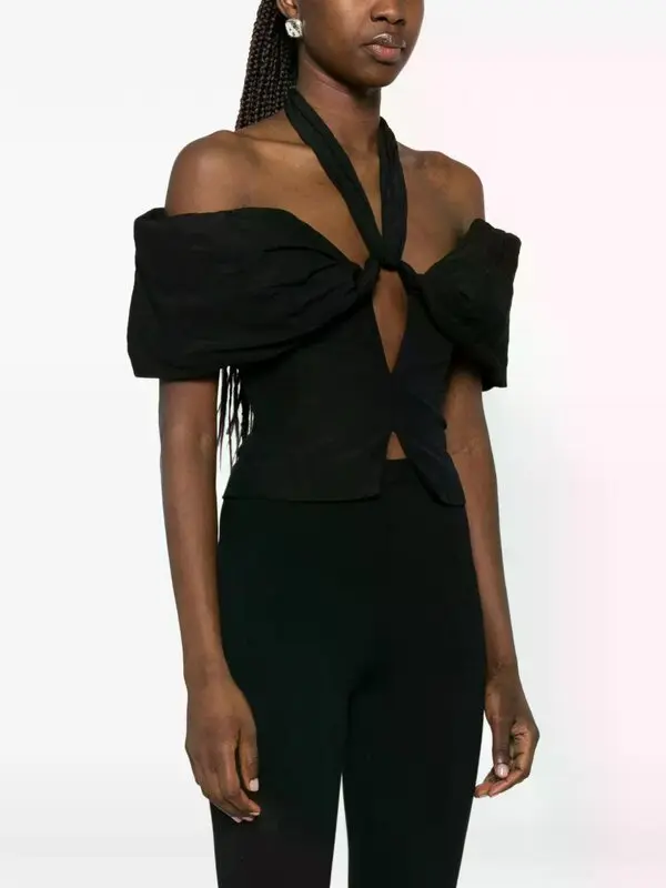 Magda Butrym Knotted V-neck Top