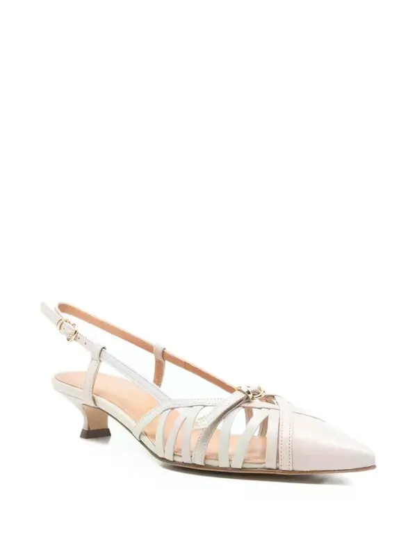 THE SELLER Slingback Leather Pumps With Buckle Detail