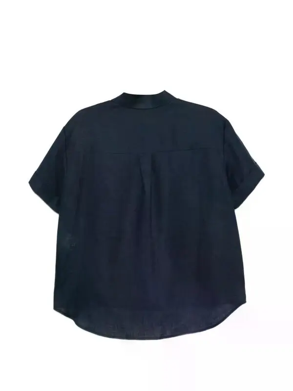 LARDINI Short-sleeve Shirt With Pointed Collar