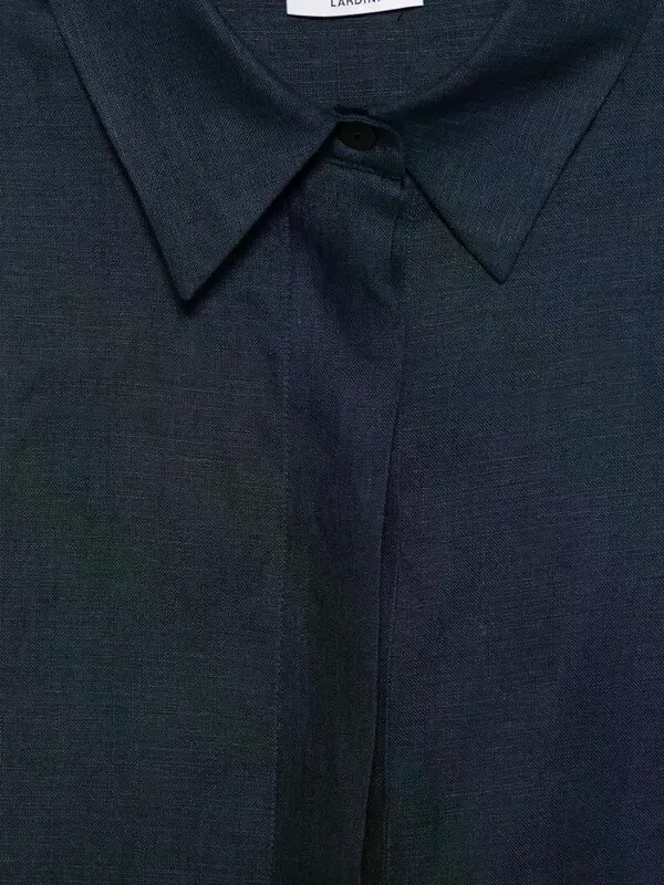 LARDINI Short-sleeve Shirt With Pointed Collar