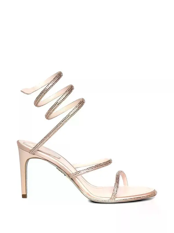 Rene Caovilla Embellished Spiral Sandals - Pink