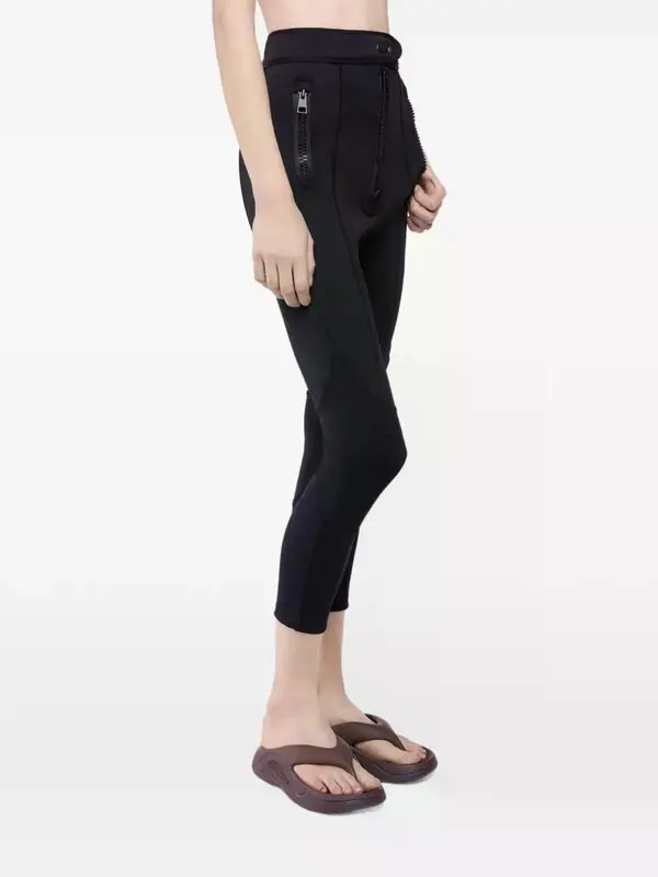 Rabanne Zip Pocket Capri Trousers - Black