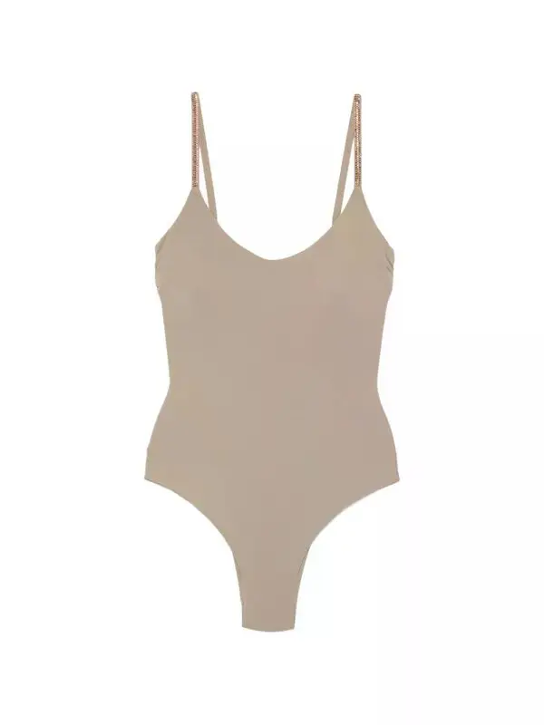 FISICO Embellished Strap Swimsuit - Neutrals