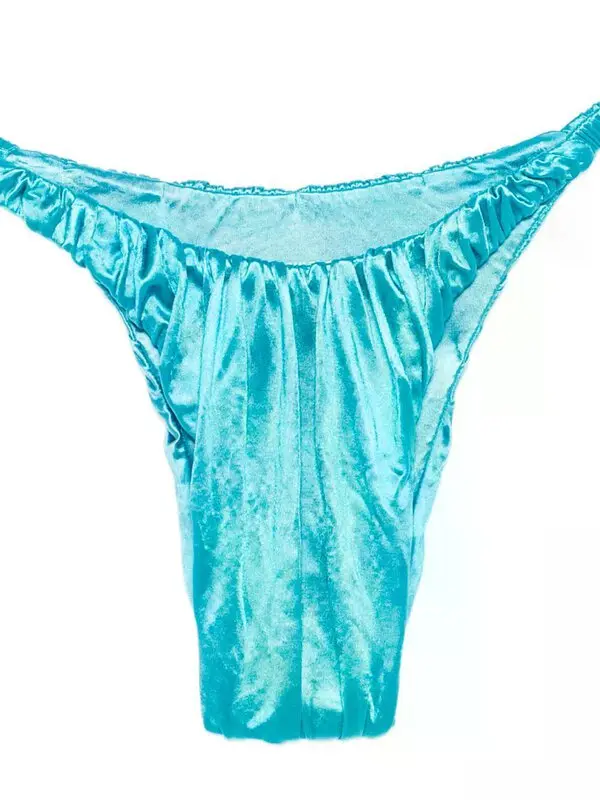 ISA BOULDER Scrunch Bikini Bottom - Blue