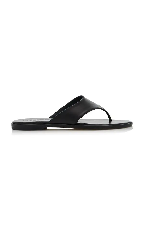 AeydĒ Amaya Leather Thong Sandals - Black