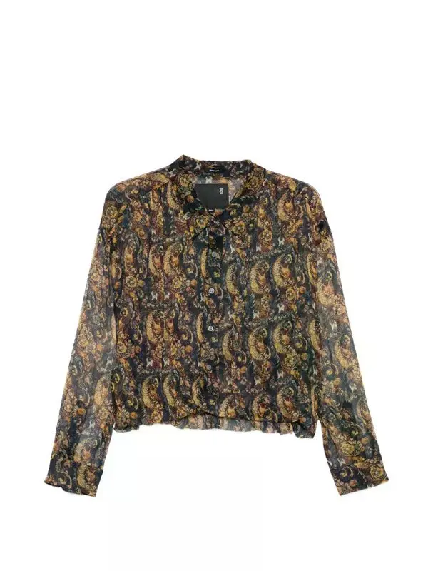 R13 Paisley Bubble Shirt - Black