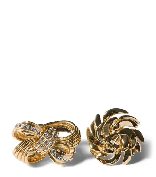 Miu Miu Embellished Asymmetric Earrings - Metallic