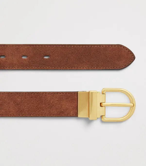 ME+EM Leather Round-buckle Reversible Belt