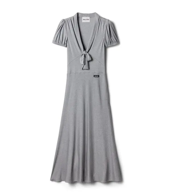 Miu Miu Silk Jersey Midi Dress