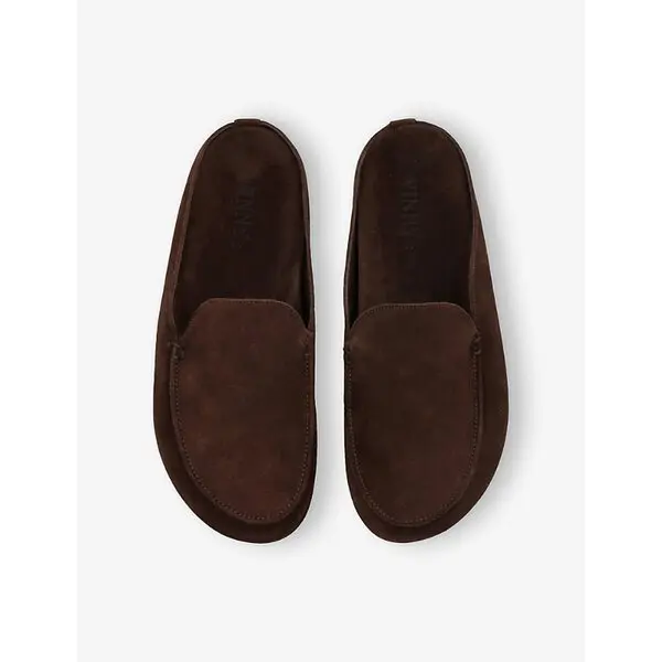 VINNY'S Donnie Suede Mules - Dark Brown