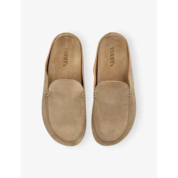 VINNY'S Donnie Suede Mules - Beige