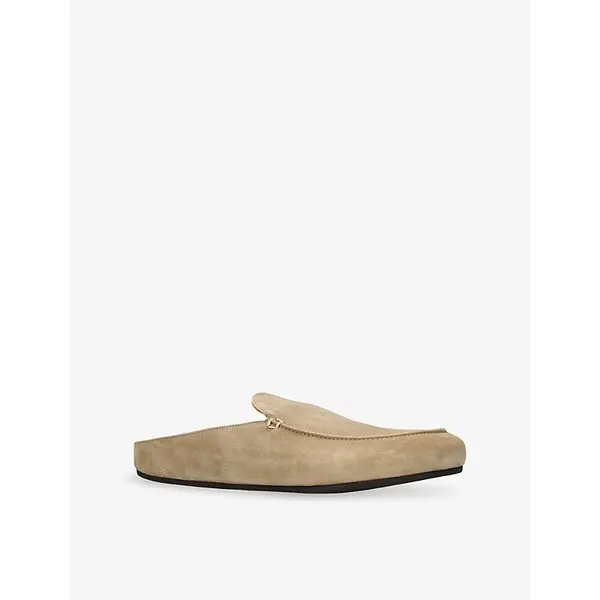 VINNY'S Donnie Suede Mules - Beige