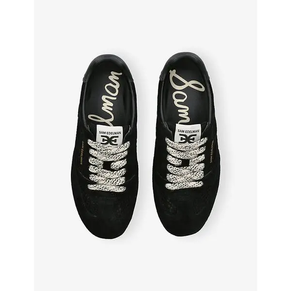 Sam Edelman Tobi Suede And Mesh Trainers - Black