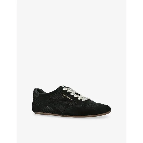 Sam Edelman Tobi Suede And Mesh Trainers - Black