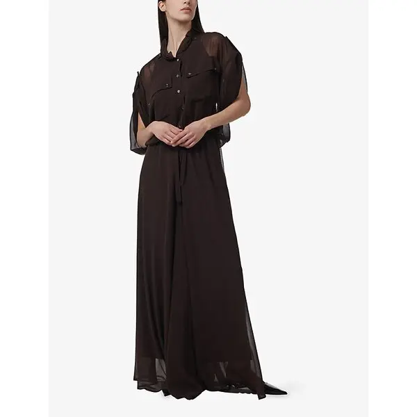 LEEM Elasticated-waist Wide-leg Woven Trousers