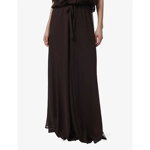 LEEM Elasticated-waist Wide-leg Woven Trousers