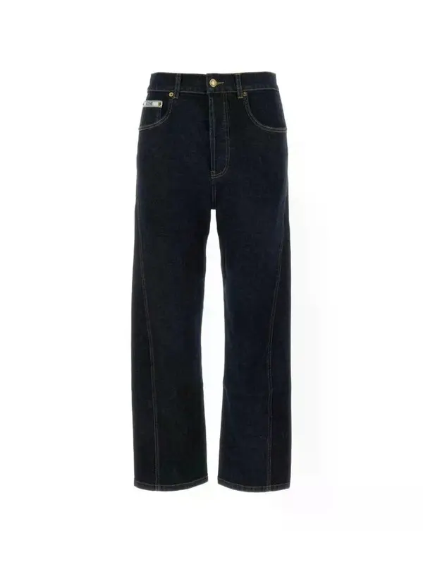 Moschino Five Pocket Jeans With Seam Detail - Blue