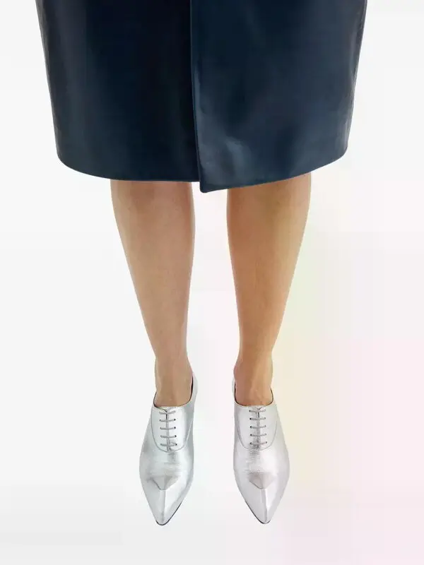 JIL SANDER Laminated Pointed-toe Loafers