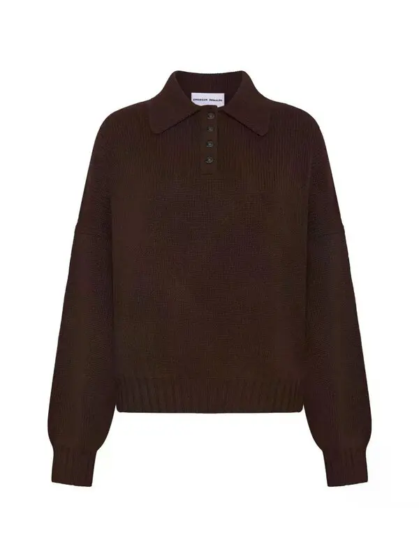EMERSON RENALDI Buttoned Polo Top