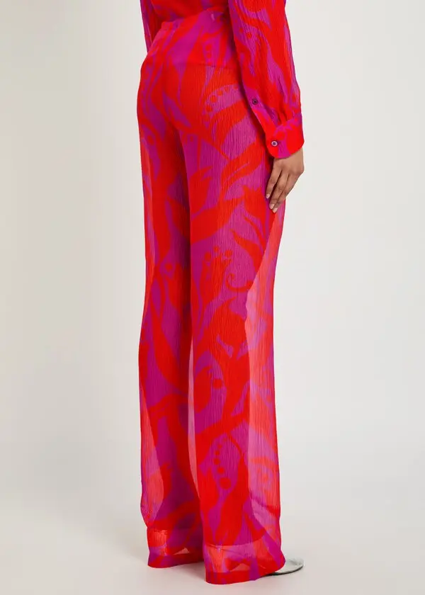 Dries Van Noten Pachas Printed Silk Trousers