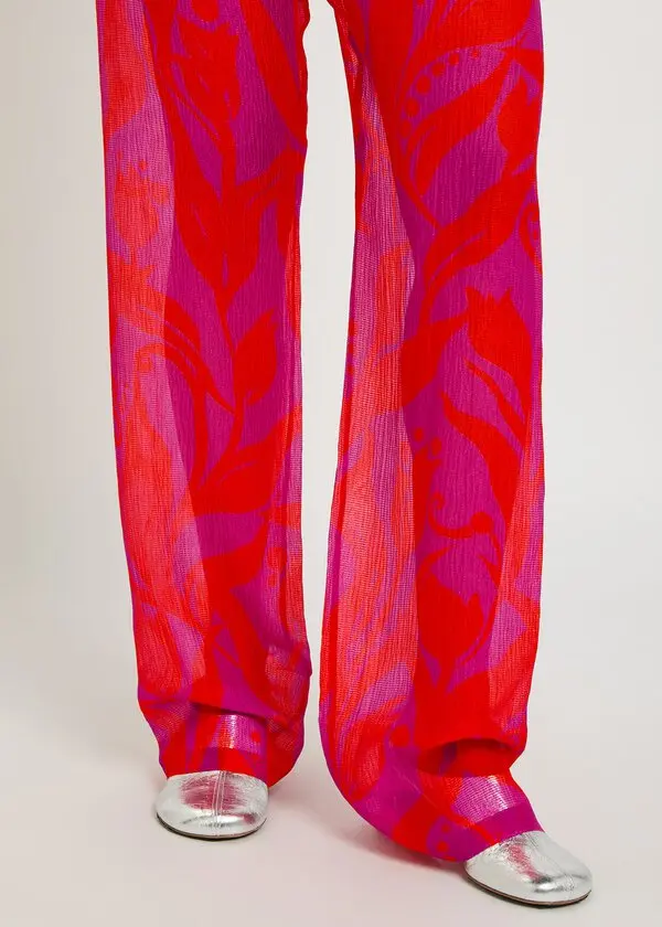 Dries Van Noten Pachas Printed Silk Trousers