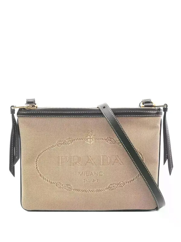Prada Logo Jacquard Shoulder Bag