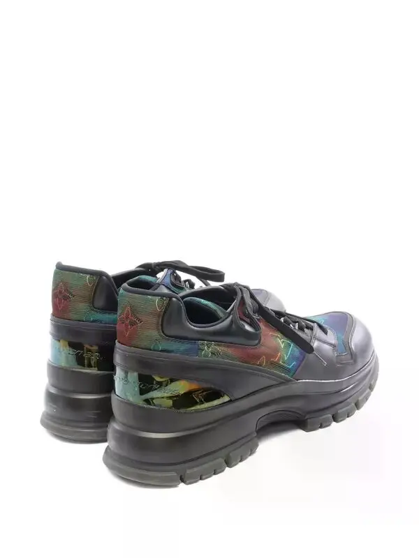 LOUIS VUITTON 2019 2054 Line Panelled Lace-up Sneakers