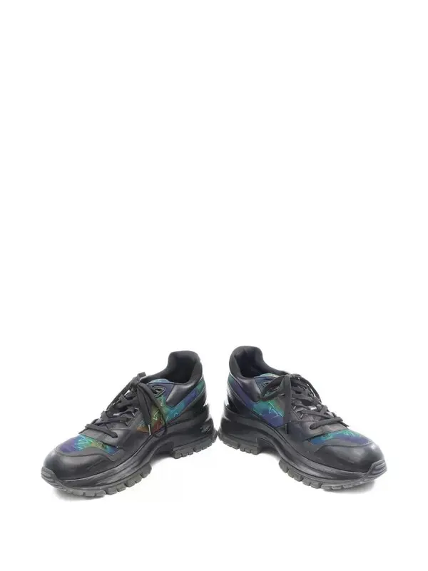 LOUIS VUITTON 2019 2054 Line Panelled Lace-up Sneakers