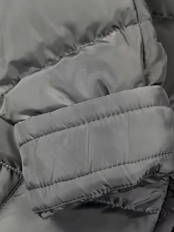 Prada 2010s Hooded Down Jacket With Logo Plate