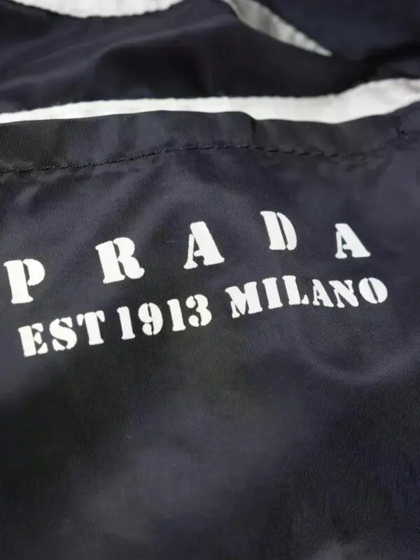 Prada Stripe Detail Hooded Jacket