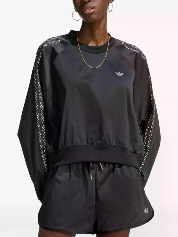Adidas Crewneck Sweatshirt With Striped Sleeves