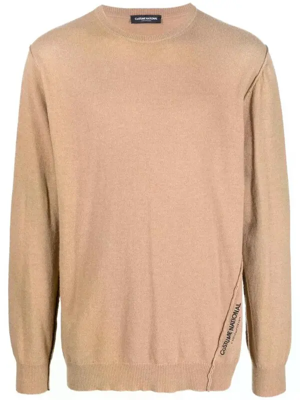 Costume National Embroidered Logo Knit Jumper
