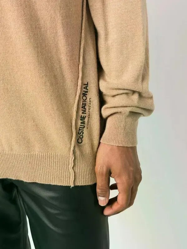 Costume National Embroidered Logo Knit Jumper
