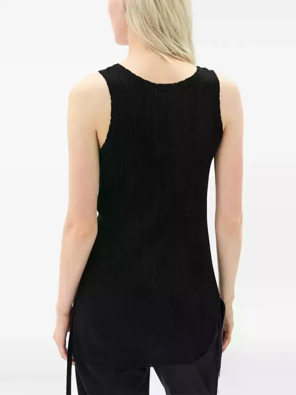 ANN DEMEULEMEESTER Mara Ribbed Scoop Neck Tank Top
