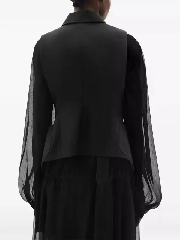 ANN DEMEULEMEESTER Lune Button Open-front Waistcoat