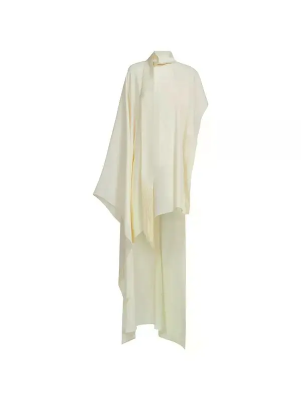 TALLER MARMO Asymmetric Fringe Scarf Mini Dress - Neutrals