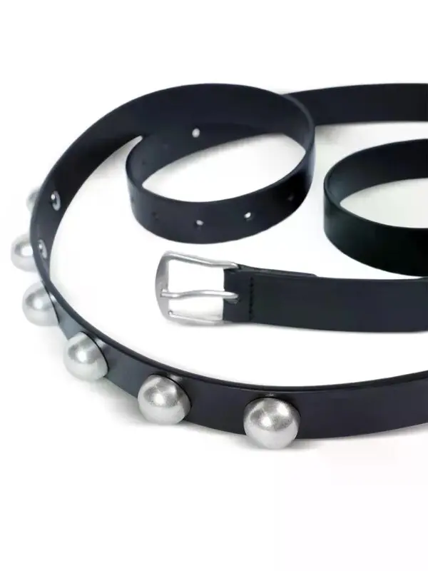 ANN DEMEULEMEESTER Giufi Studded Leather Belt