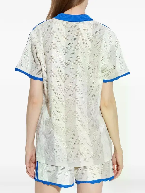 Adidas Pierced V-neck T-shirt - Neutrals