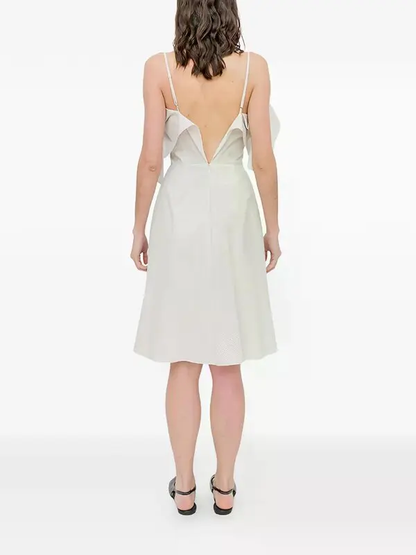 MAISON MARGIELA Off-white Open-shoulder Mini Dress