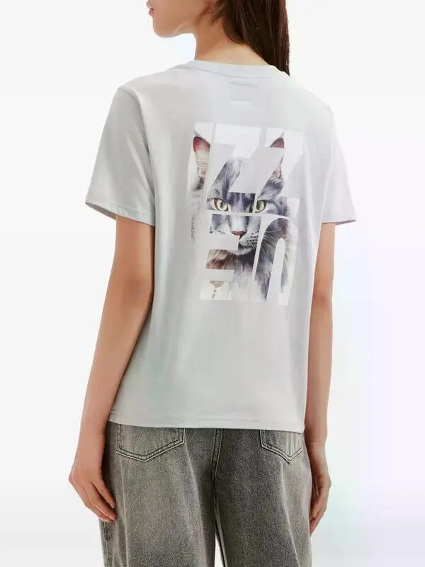 Izzue Cotton T-shirt With Graphic Print - Grey