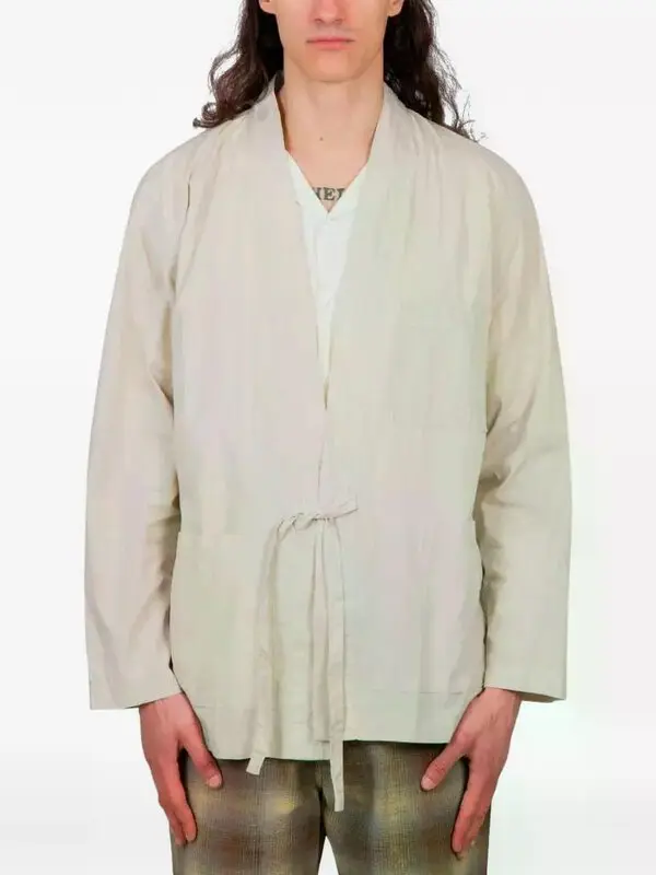 Universal Works Tie-front Cotton Jacket - Neutrals